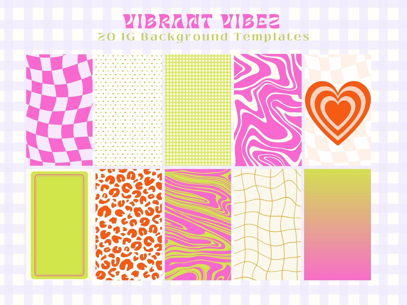 Vibrant Vibez Instagram Story Background Templates, Trendy Phone ...