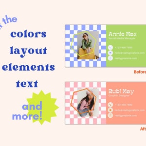 Funky Email Signature Template Design, Edtable in Canva - Etsy