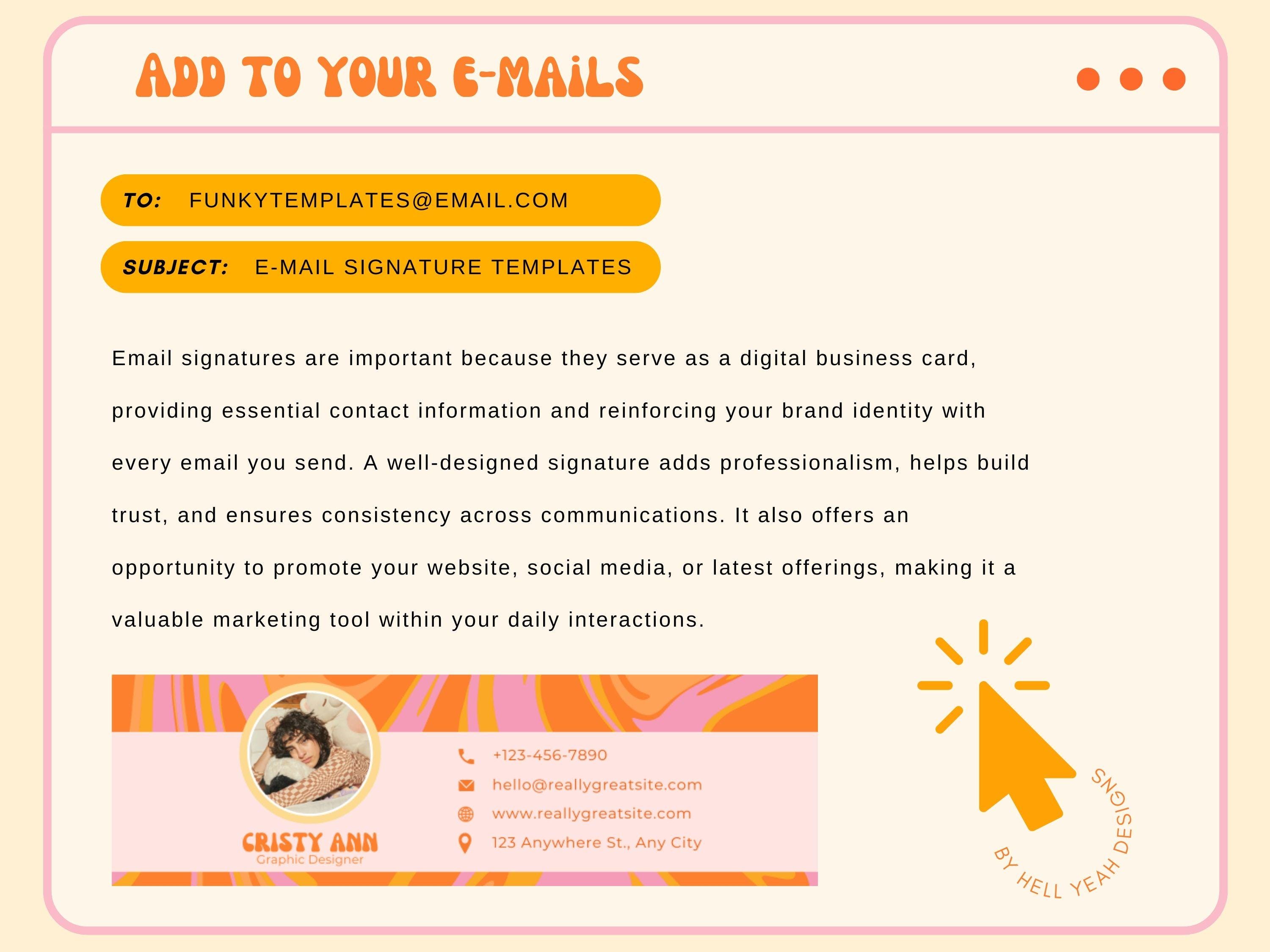 Retro E-mail Signature Template Design, Edtable in Canva - Etsy