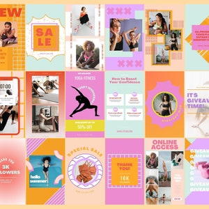 Funky Instagram Story Templates Canva Trendy Instagram - Etsy