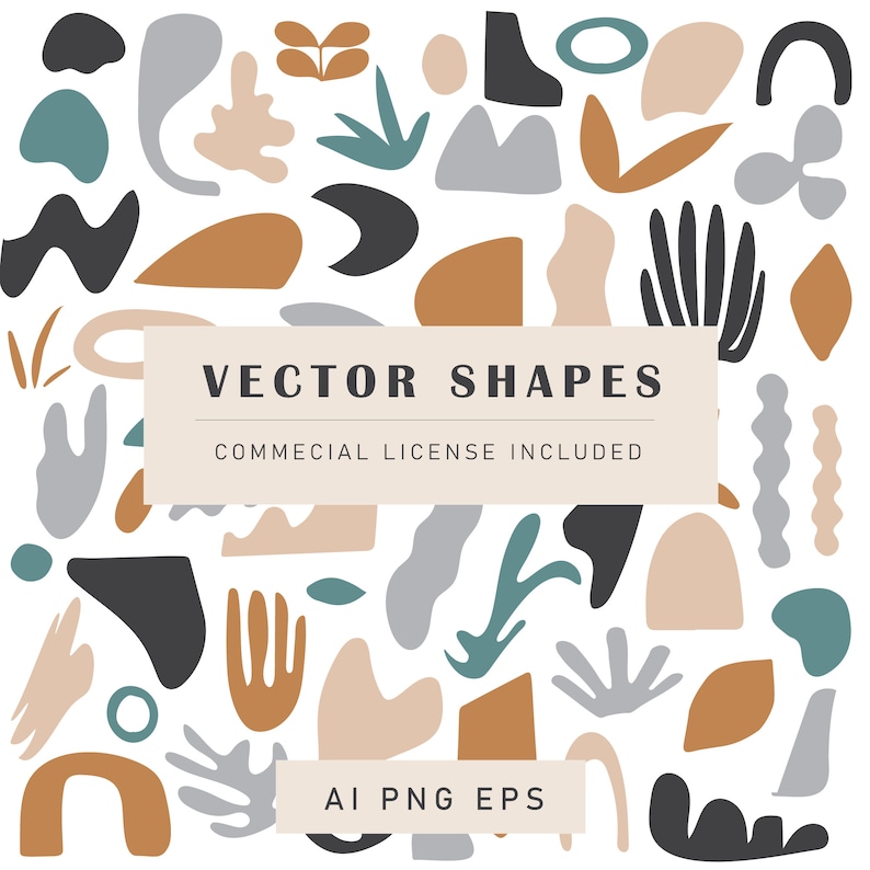 Abstract Vector Shapes Set Brand Elements Modern Shapes - Etsy