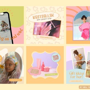 100 Super Cute Instagram Post Templates Canva - Etsy