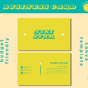 Funky Business Card Canva Template - Etsy