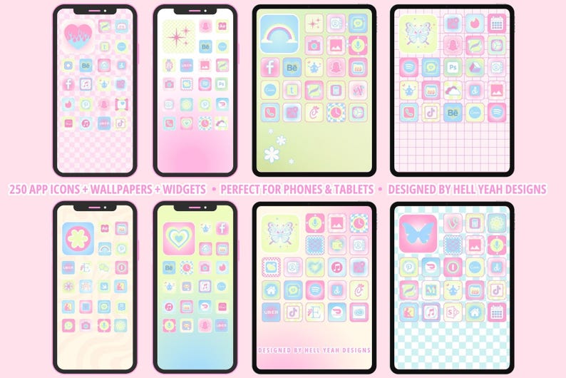 250 Pastel App Icons, Wallpapers & Widgets (digital Download) - Etsy