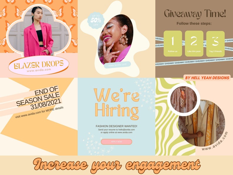 100 Super Cute Instagram Post Templates Canva - Etsy