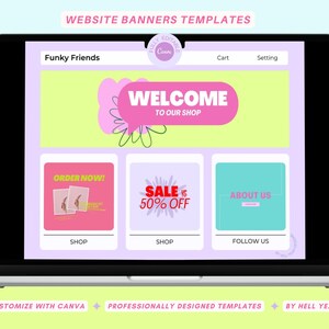 BOLD Website Banner Templates Bundle Fully Editable in Canva - Etsy