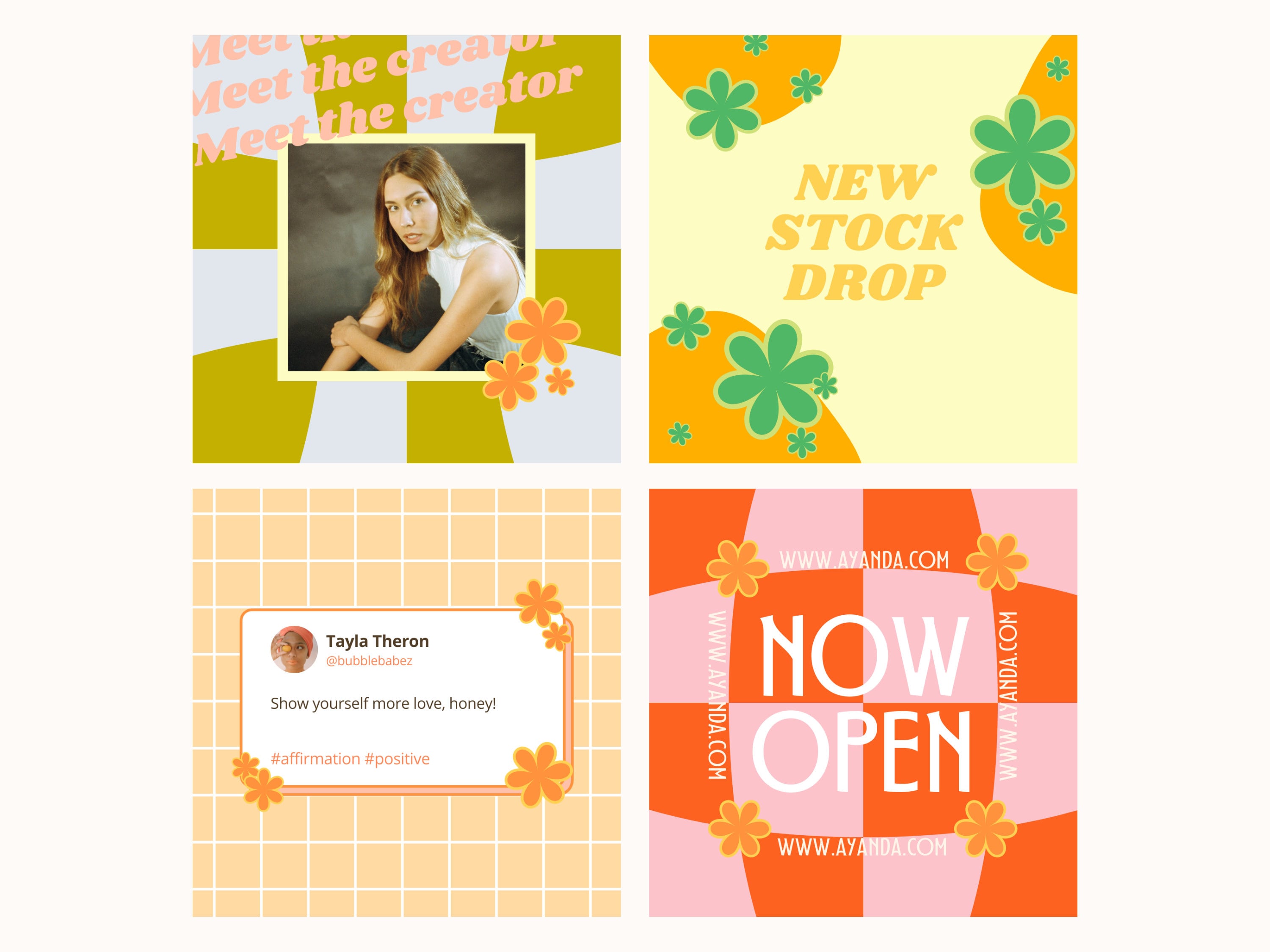 Holy Funk Instagram POST Templates Canva Colorful Funky - Etsy Canada