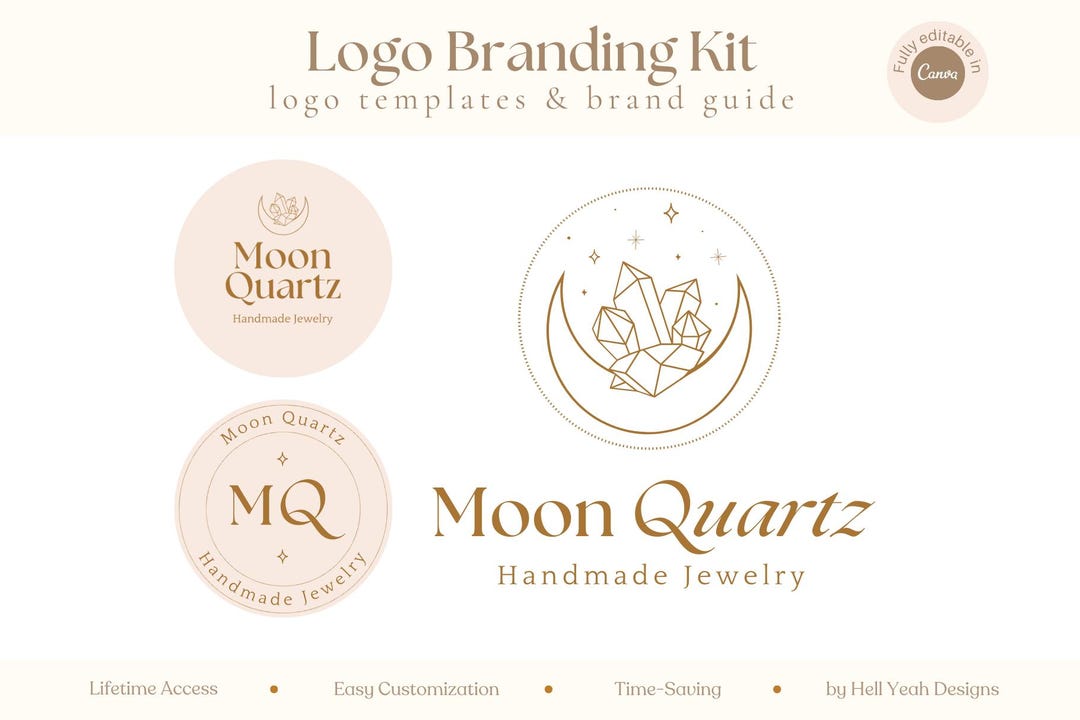 Pre-made Logo Templates, Editable Canva Logo Designs, Elegant Font Logo ...