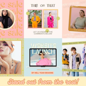 100 Super Cute Instagram Post Templates Canva - Etsy