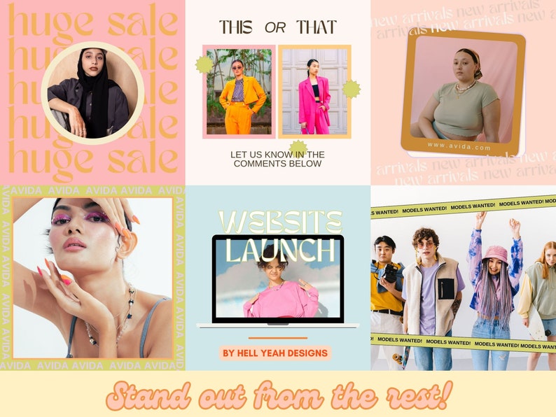 100 Super Cute Instagram Post Templates Canva - Etsy