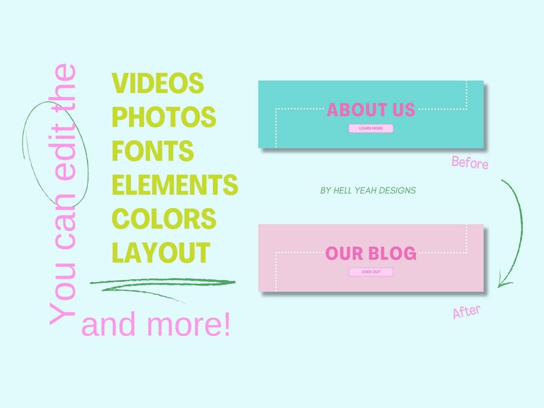 BOLD Website Banner Templates Bundle Fully Editable in Canva - Etsy