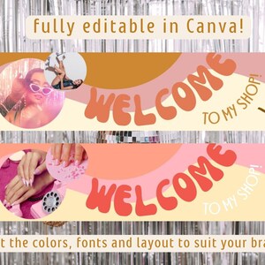 Retro Groove Website Banner Templates Bundle Fully Editable in Canva - Etsy