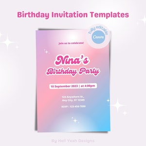 DIY Invitation Template Fully Editable Canva - Etsy