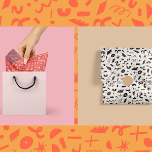 Funky Tissue/wrapping Paper Design, Editable in Canva - Etsy