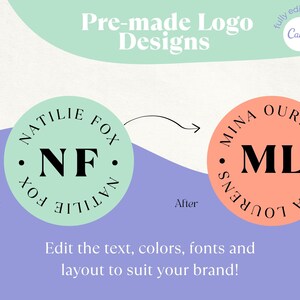 Pre-made Logo Templates, Editable Canva Logo Designs, Photography Logo ...