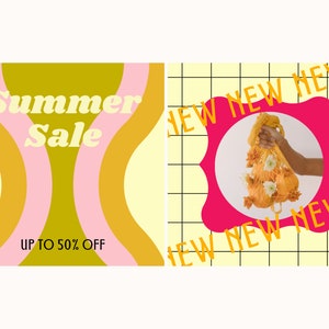 Holy Funk Instagram POST Templates Canva, Colorful Funky Instagram ...