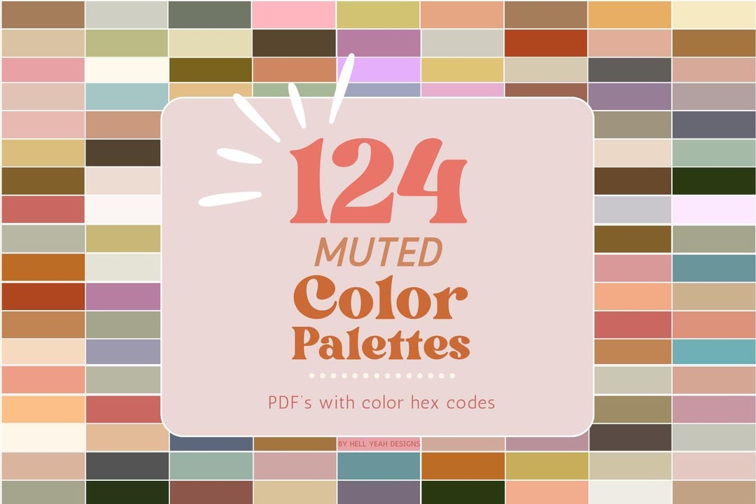 HUGE Muted Color Palettes Library - Etsy