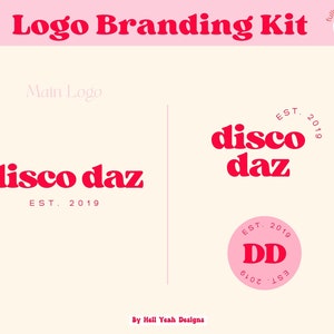 Pre-made Logo Templates, Editable Canva Logo Designs, Funky Retro Logo ...