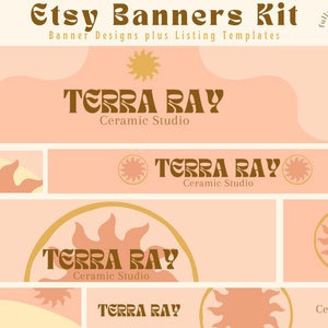 Boho Etsy Shop Kit, Etsy Banner Design Templates, DIY Etsy Branding ...
