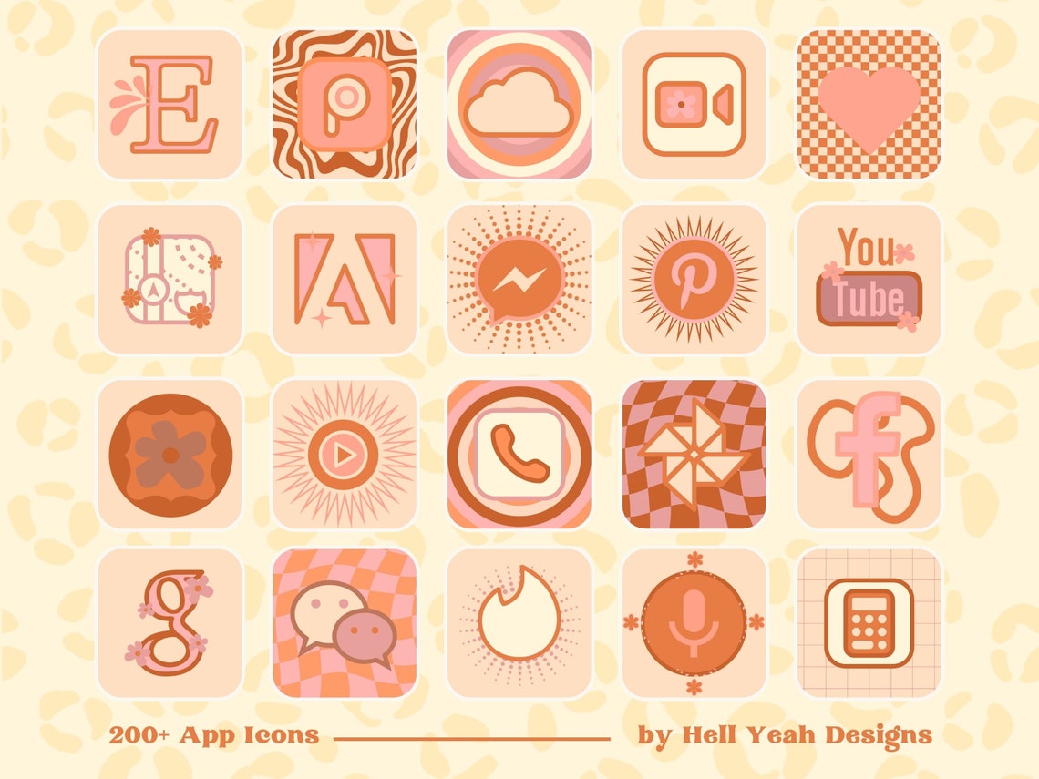 200+ Retro App Icon Packs - Etsy