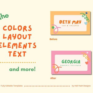 Tiny Tots Business Card Canva Template - Etsy