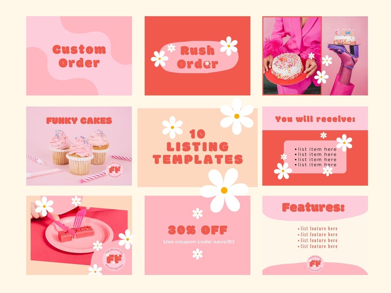 Funky Etsy Shop Kit Etsy Banner Design Templates DIY Etsy - Etsy