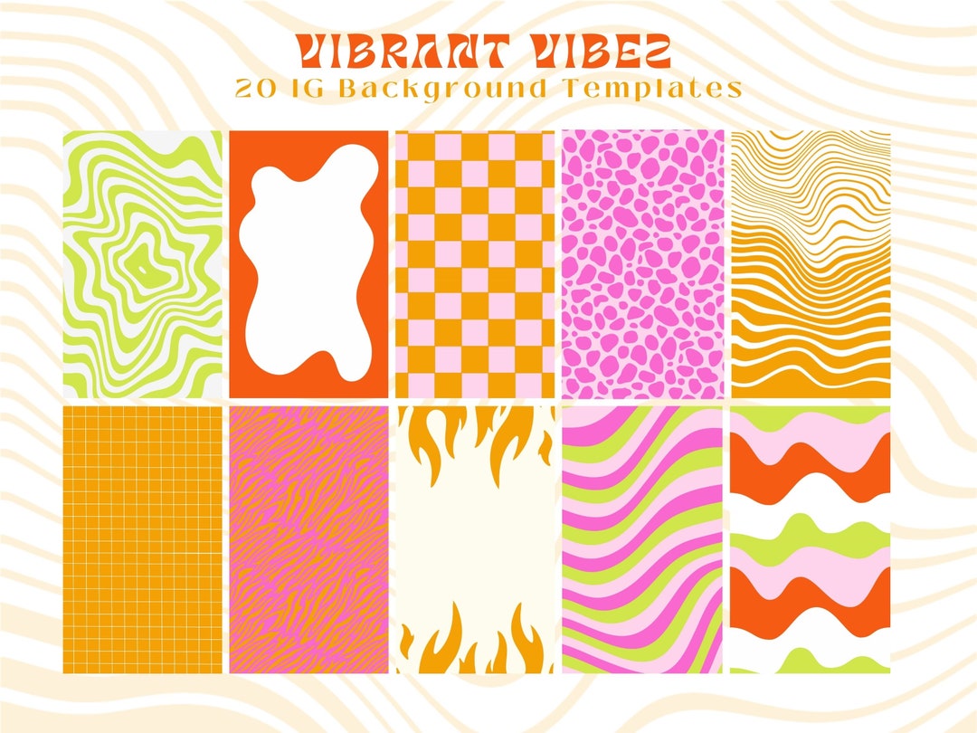 Vibrant Vibez Instagram Story Background Templates, Trendy Phone ...