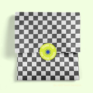 Funky Checkered Pattern Tissue/wrapping Paper Design, Editable in Canva ...