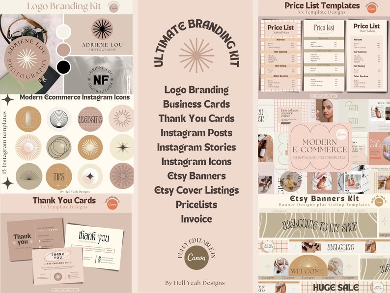 Ultimate Branding Kit Editable Brand Identity Canva Templates - Etsy