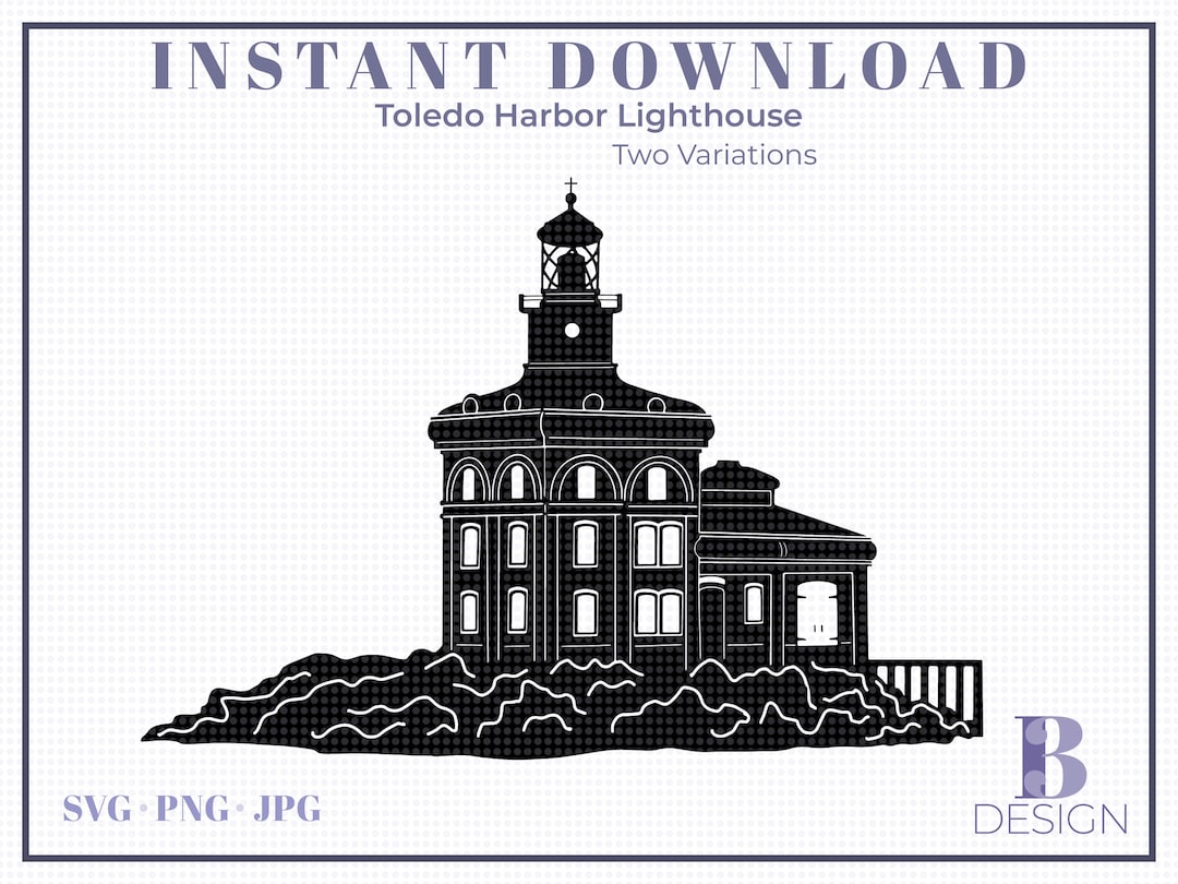 Toledo Harbor Lighthouse SVG - Lake Erie Nautical Design (digital ...