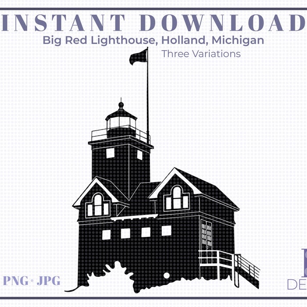 Red Lighthouse - Etsy