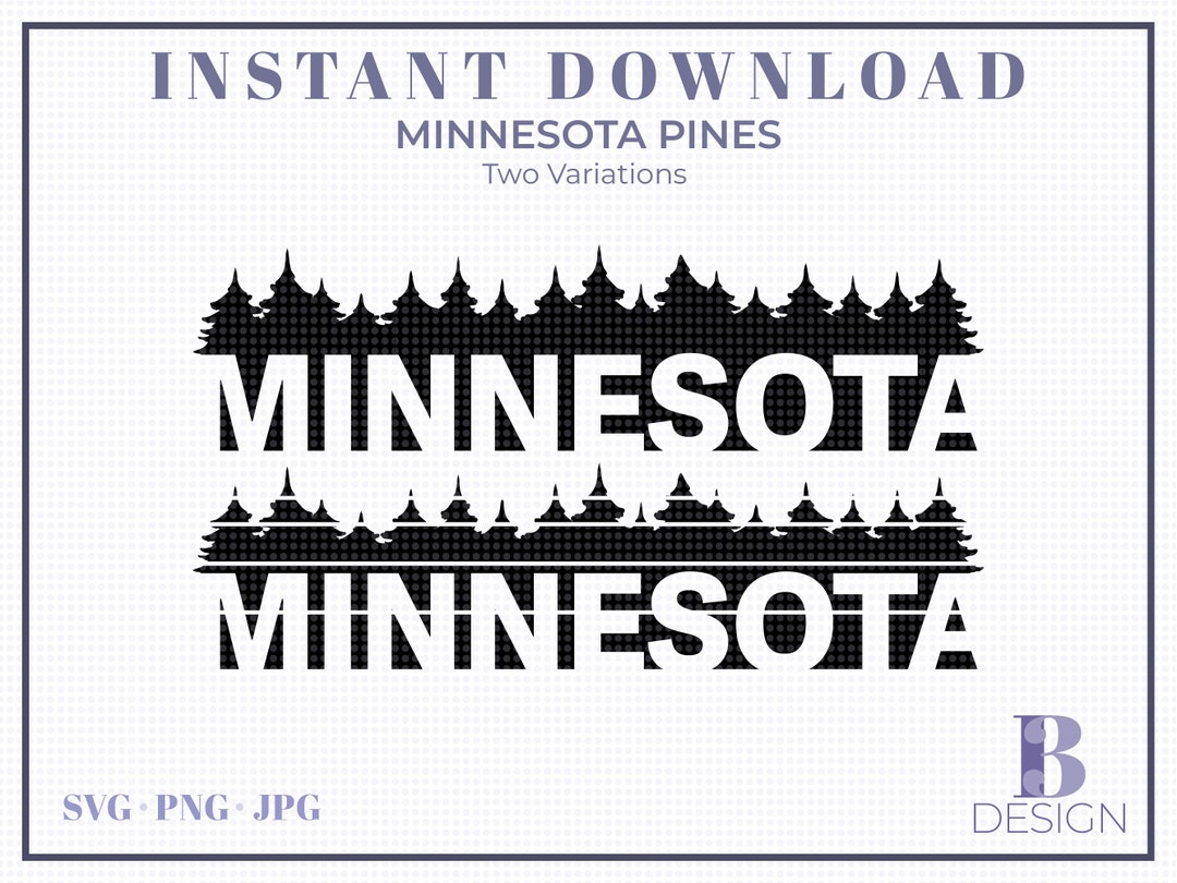 MINNESOTA Pine Trees . Instant Download!! - PNG & SVG, Iron-on, Cricut ...