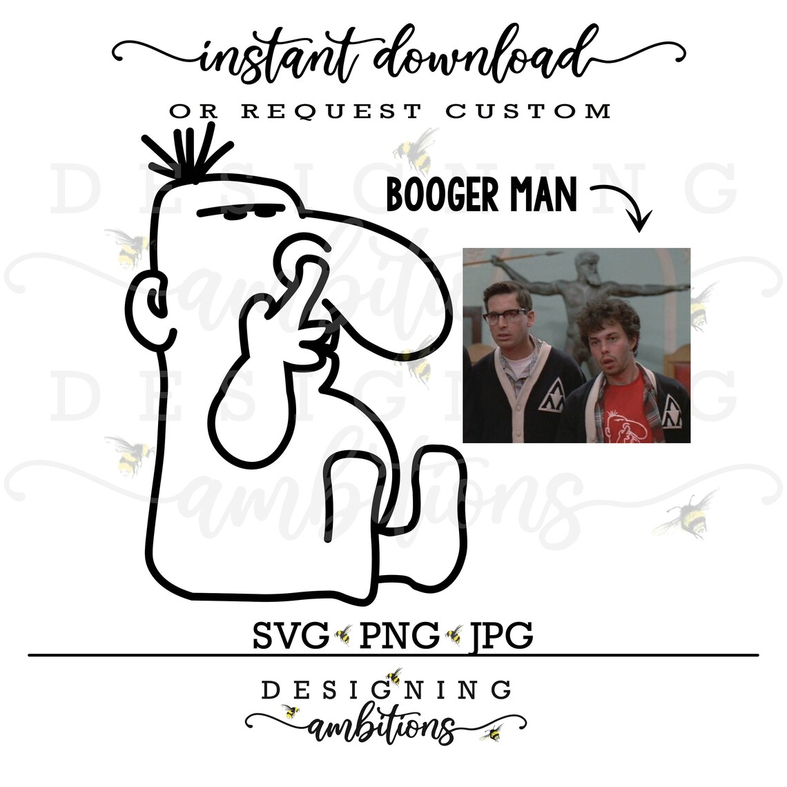 Revenge of the Nerds Booger Man SVG: Cutting File (digital Download) - Etsy