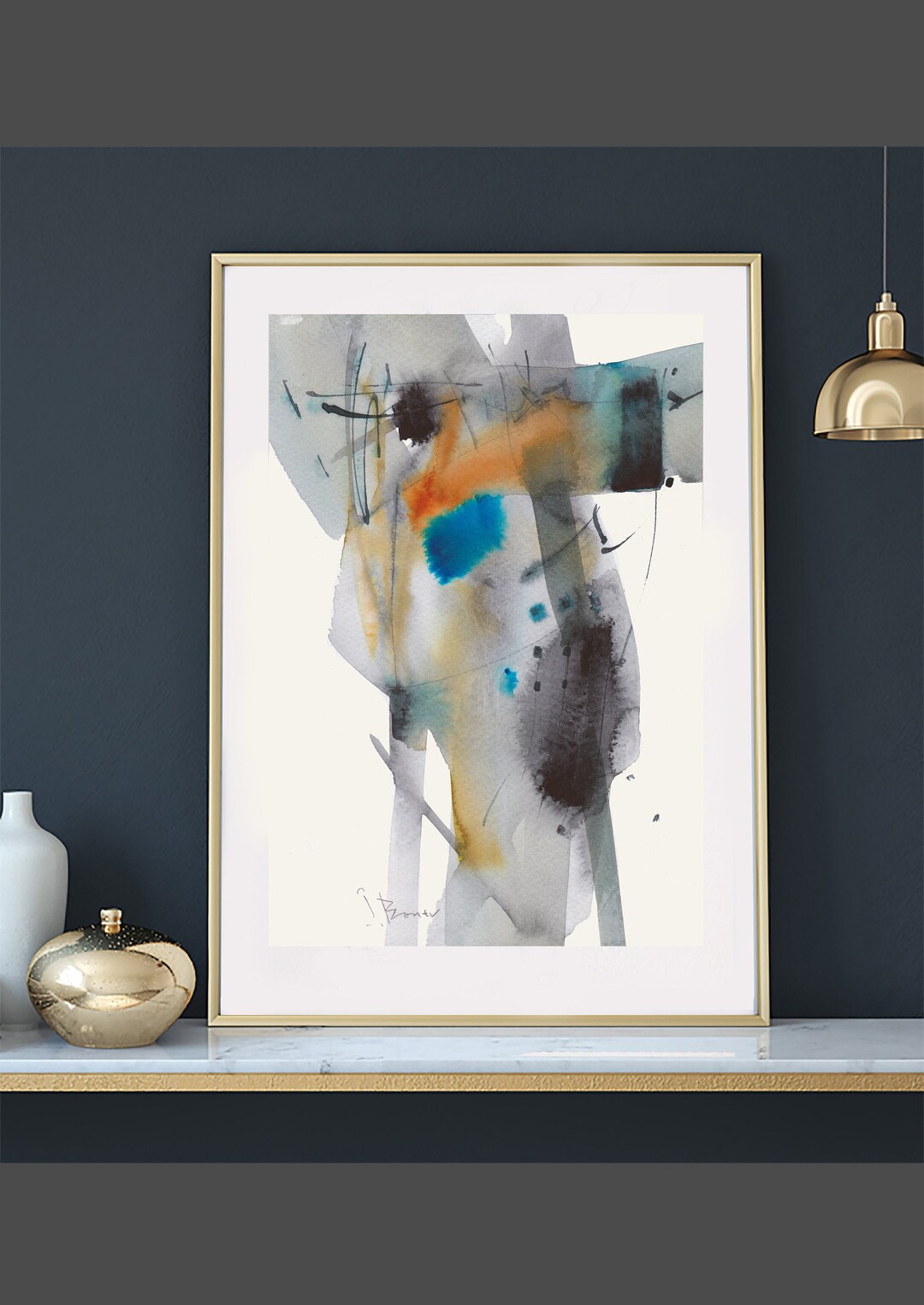 Fine Art Print From Original Abstract Watercolor Painting, Home Décor ...