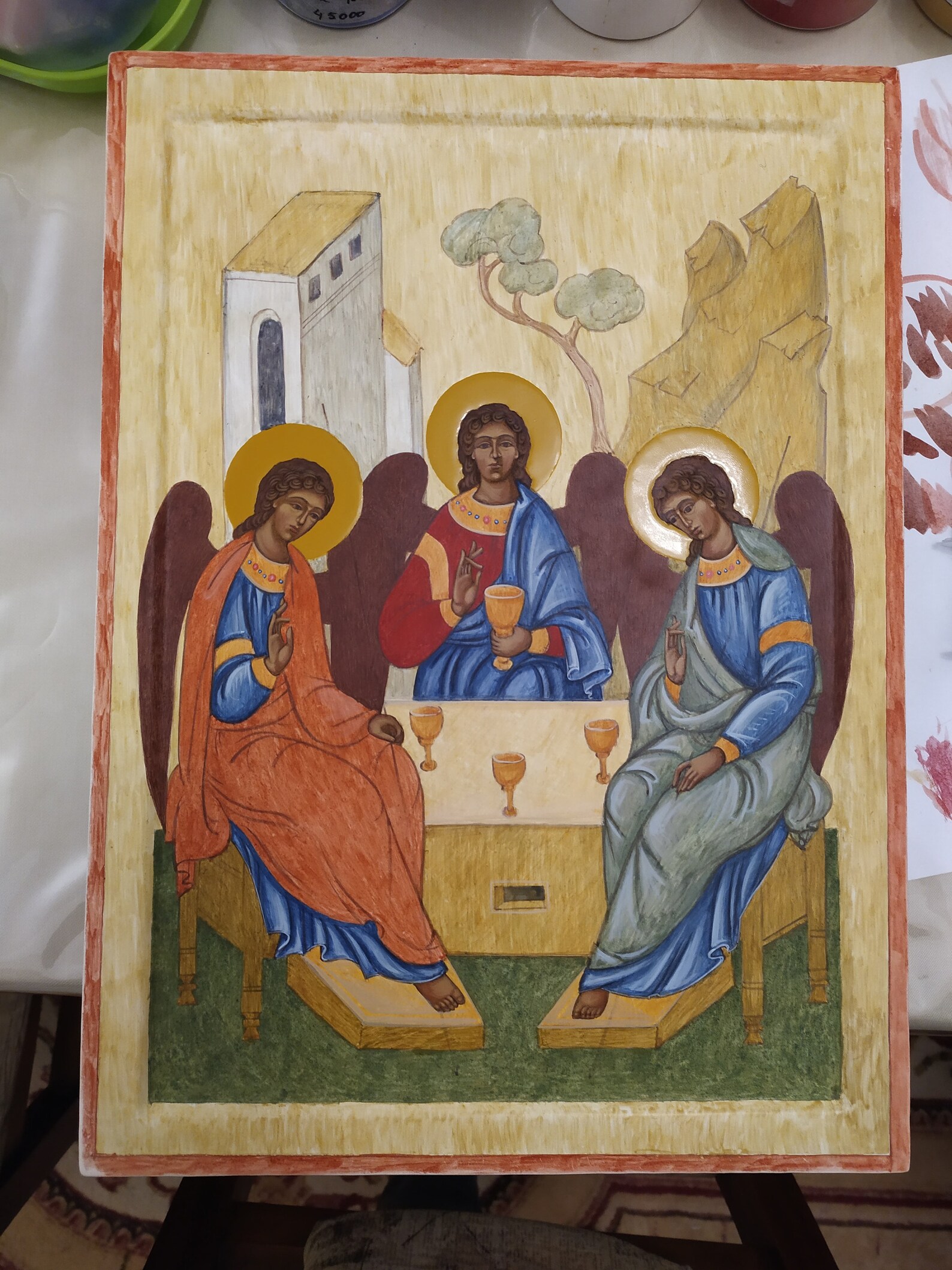 Sacred Art Orthodox Icon Holy Trinity | Etsy