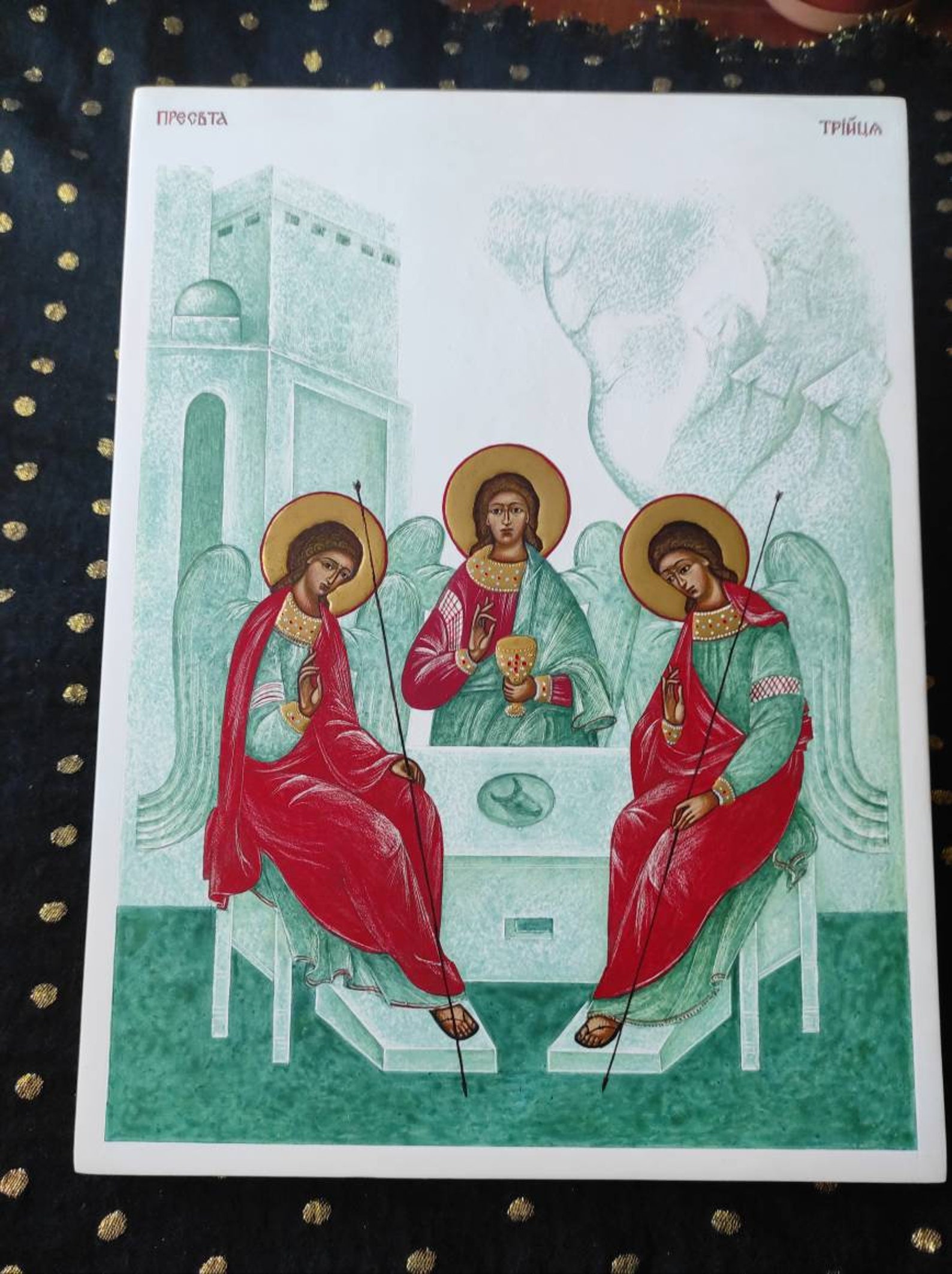 Holy Trinity. Sacred Art Orthodox Icon Hand Painted Icon - Etsy