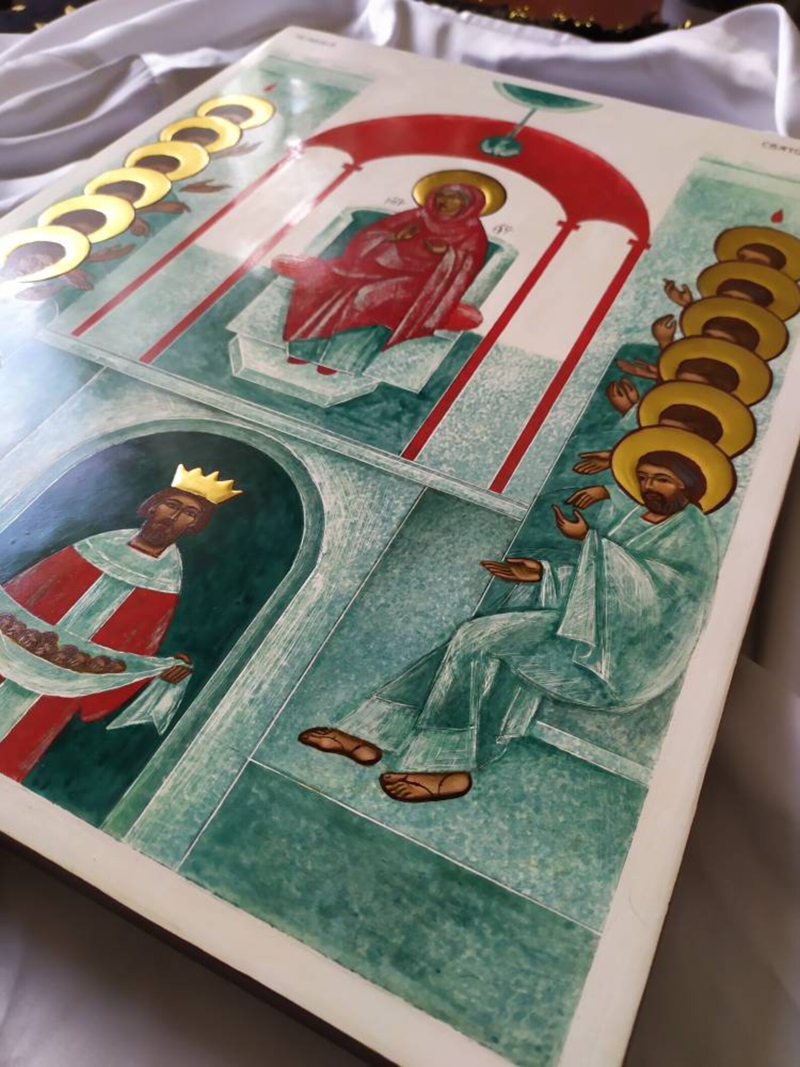 Modern Icon Blessing of the Holy Spirit Mother of God - Etsy