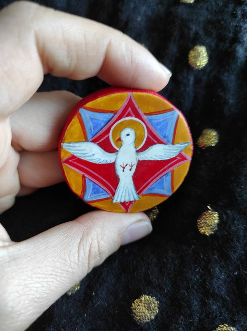 Handmade Holy Spirit Dove Icon: Orthodox Christian Gift. A Miniature ...