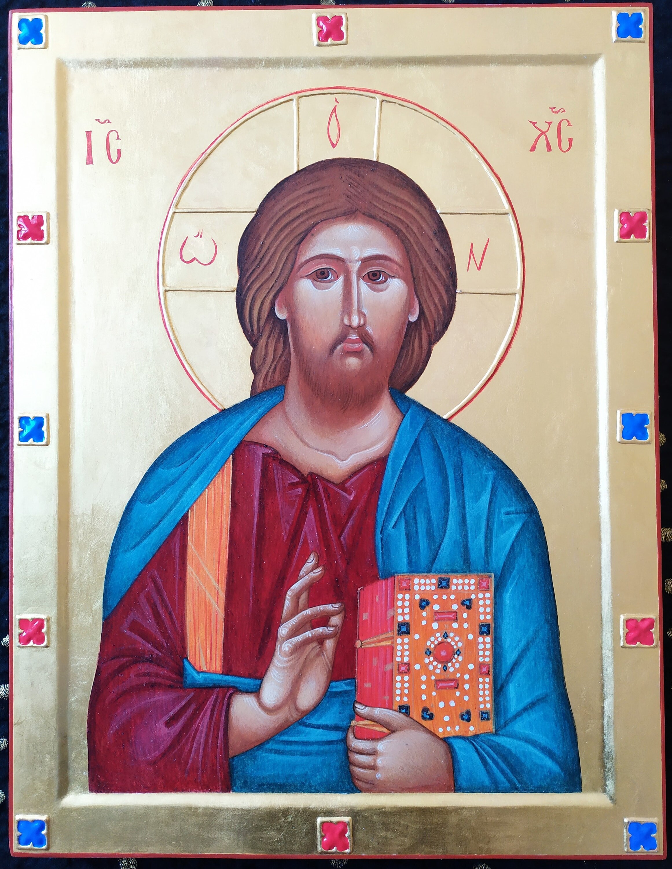 Pantocrator Jesus Christ Has the Gospel Closed in His Hands, the Trial ...