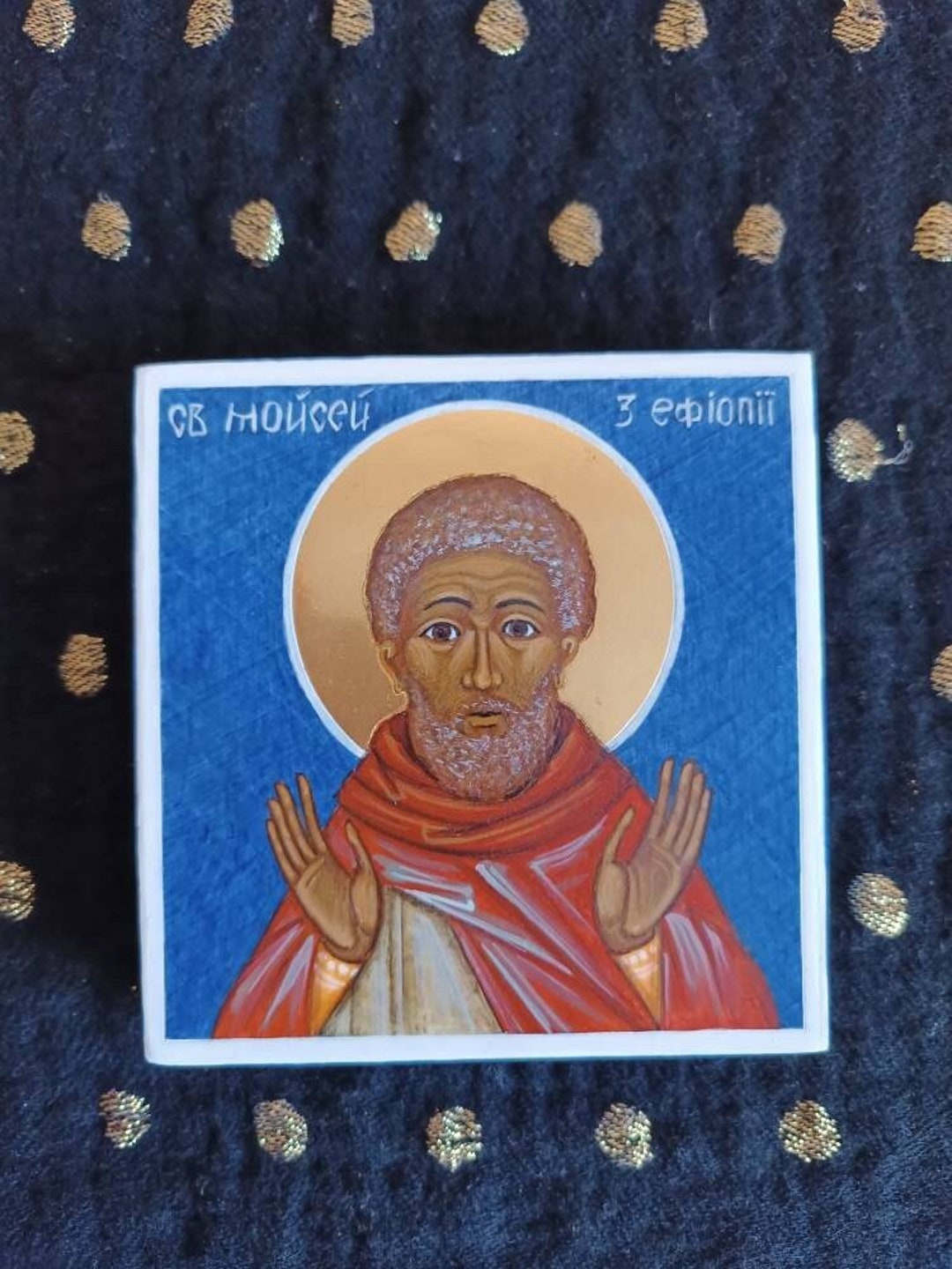 St Moses the Ethiopian. Hand Painted Orthodox Icon. - Etsy