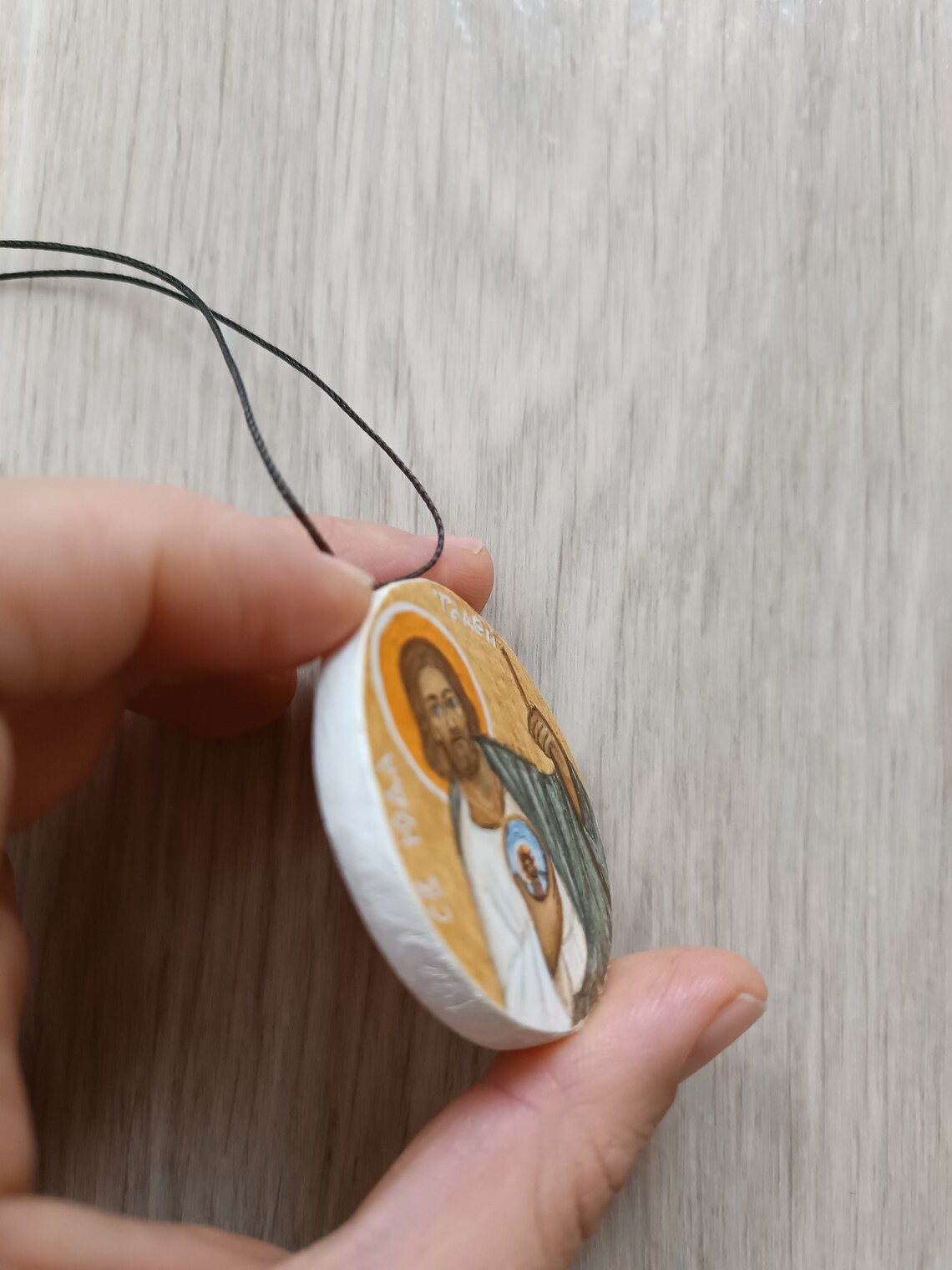 Handmade Saint Jude Thaddeus Wooden Icon Pendant, Orthodox Souvenir - Etsy