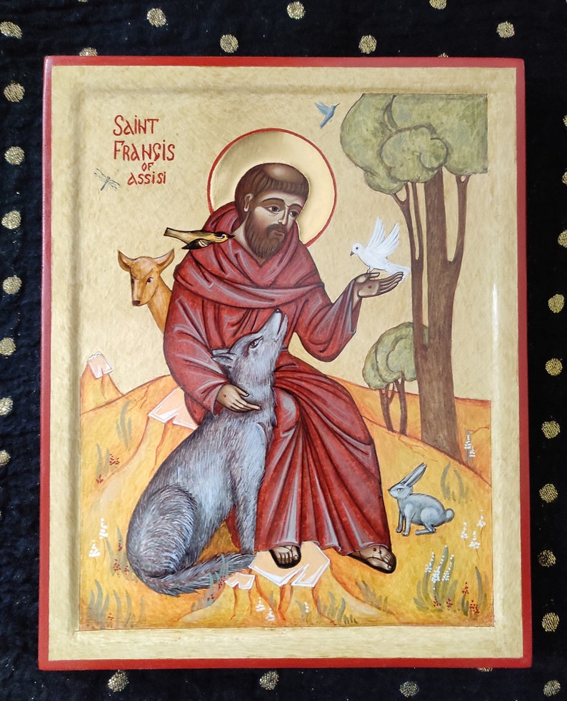 Saint Francis With His Wolf. Francis of Assisi. Franciscan Order ...
