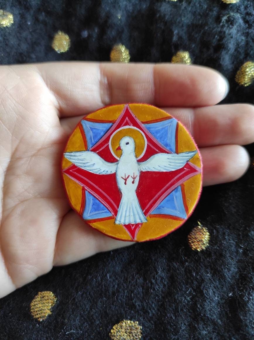 Handmade Holy Spirit Dove Icon: Orthodox Christian Gift. A Miniature ...