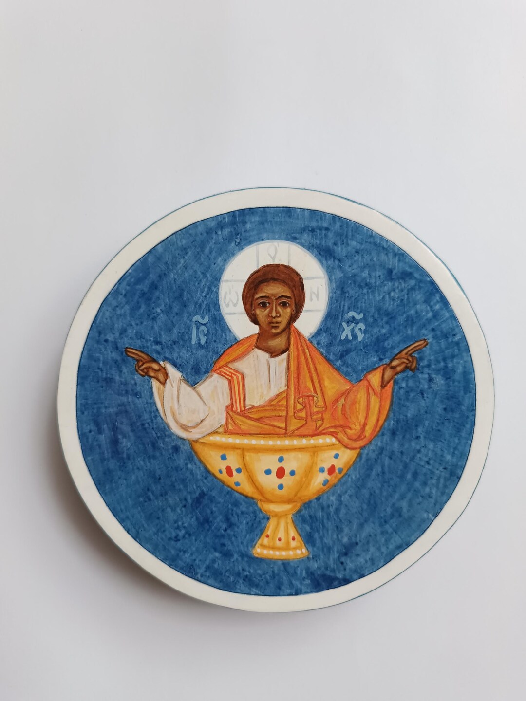 Eucharist Holy Communion Emanuel in the Cup. God is With Us. Orthodox ...