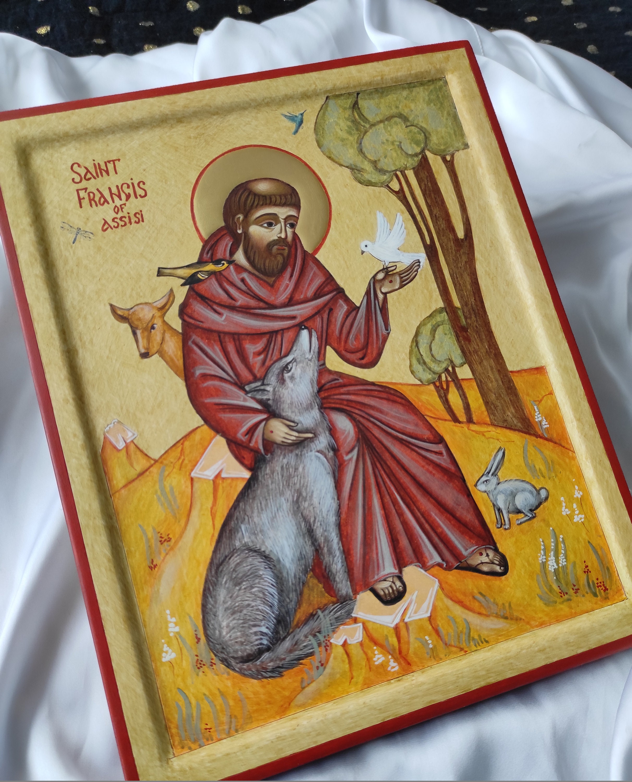 Saint Francis With His Wolf. Francis of Assisi. Franciscan Order ...
