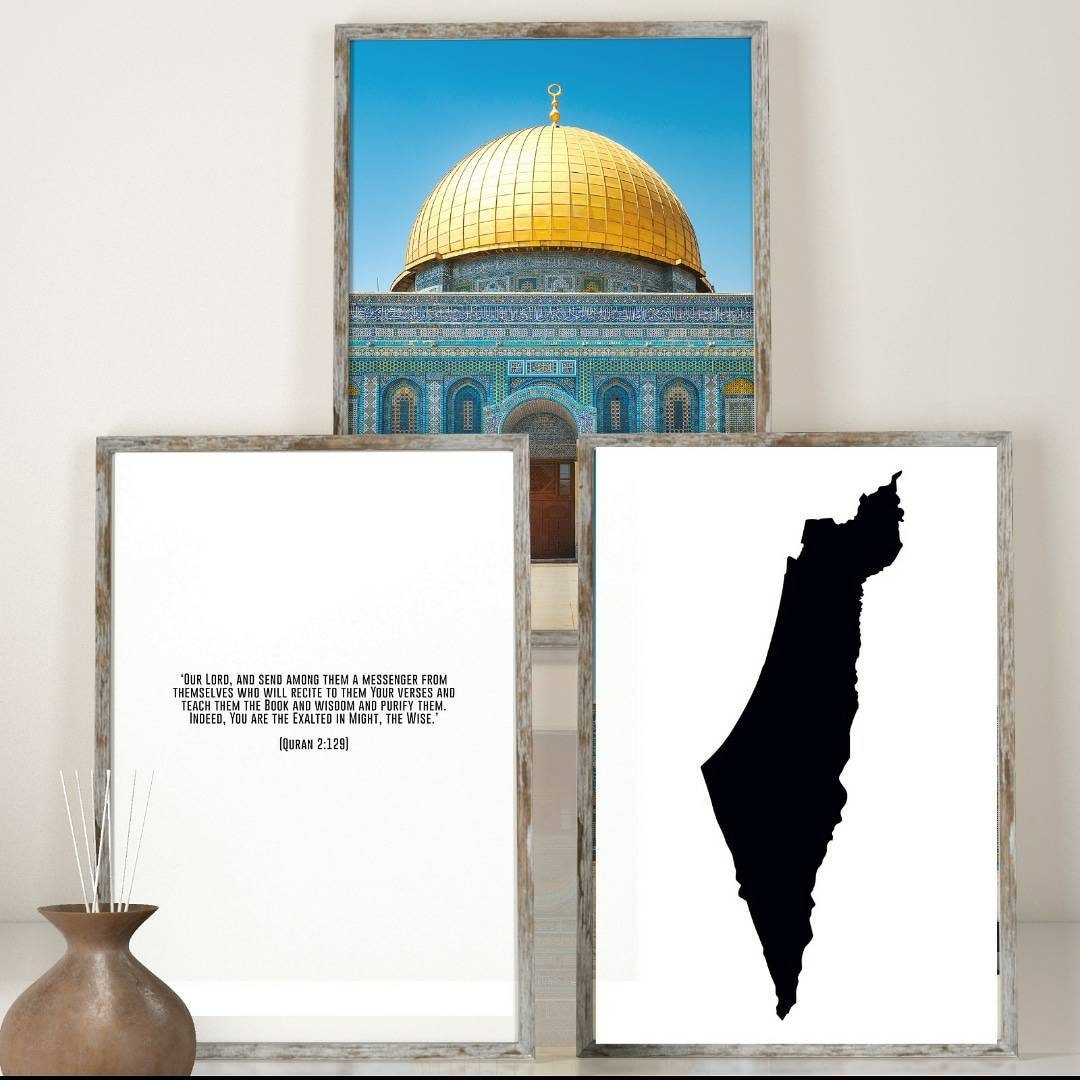 Al Aqsa Set Combination Palestine Map I Palestine Quran I - Etsy