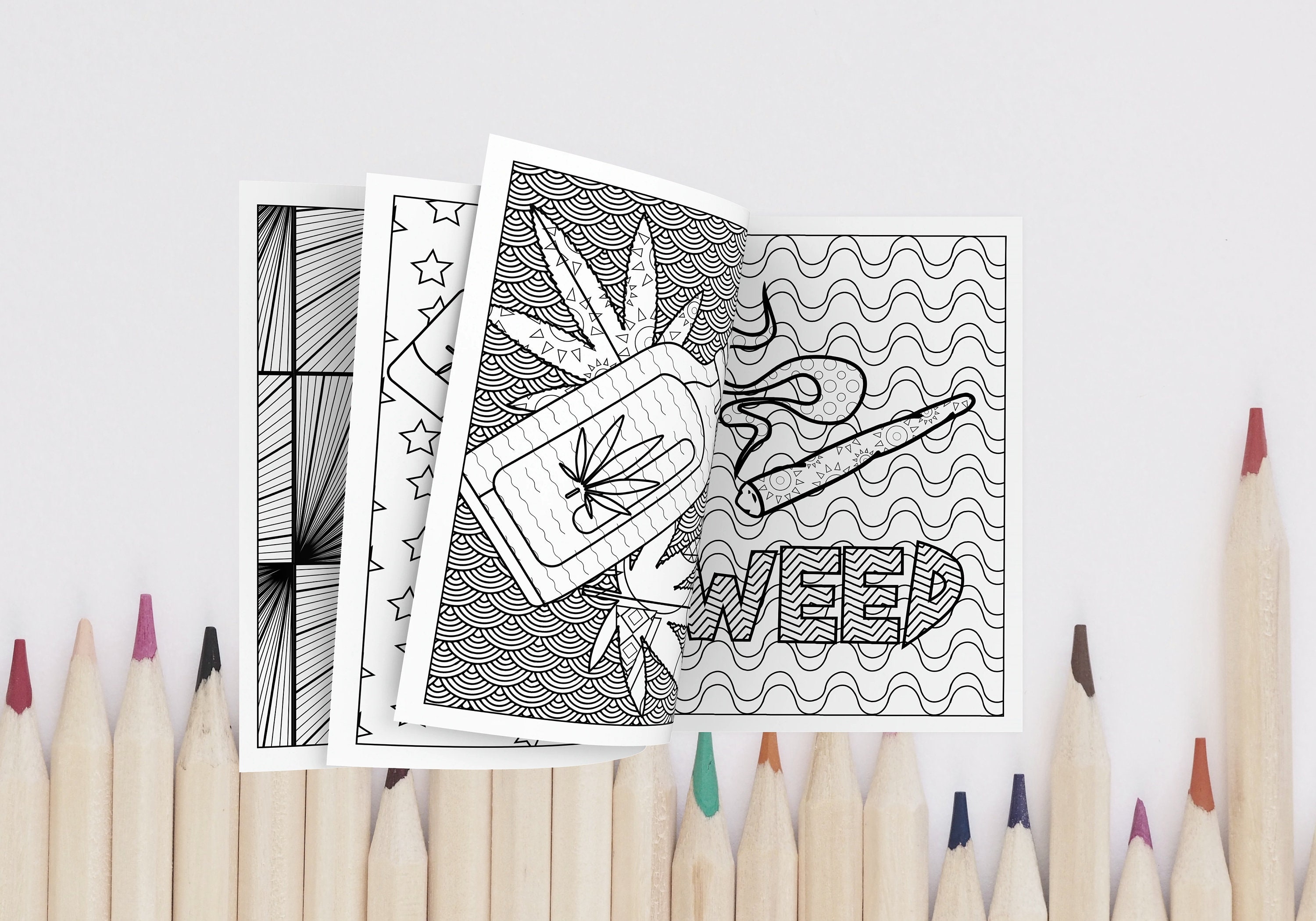 Weed Coloring Book For Adults | Etsy