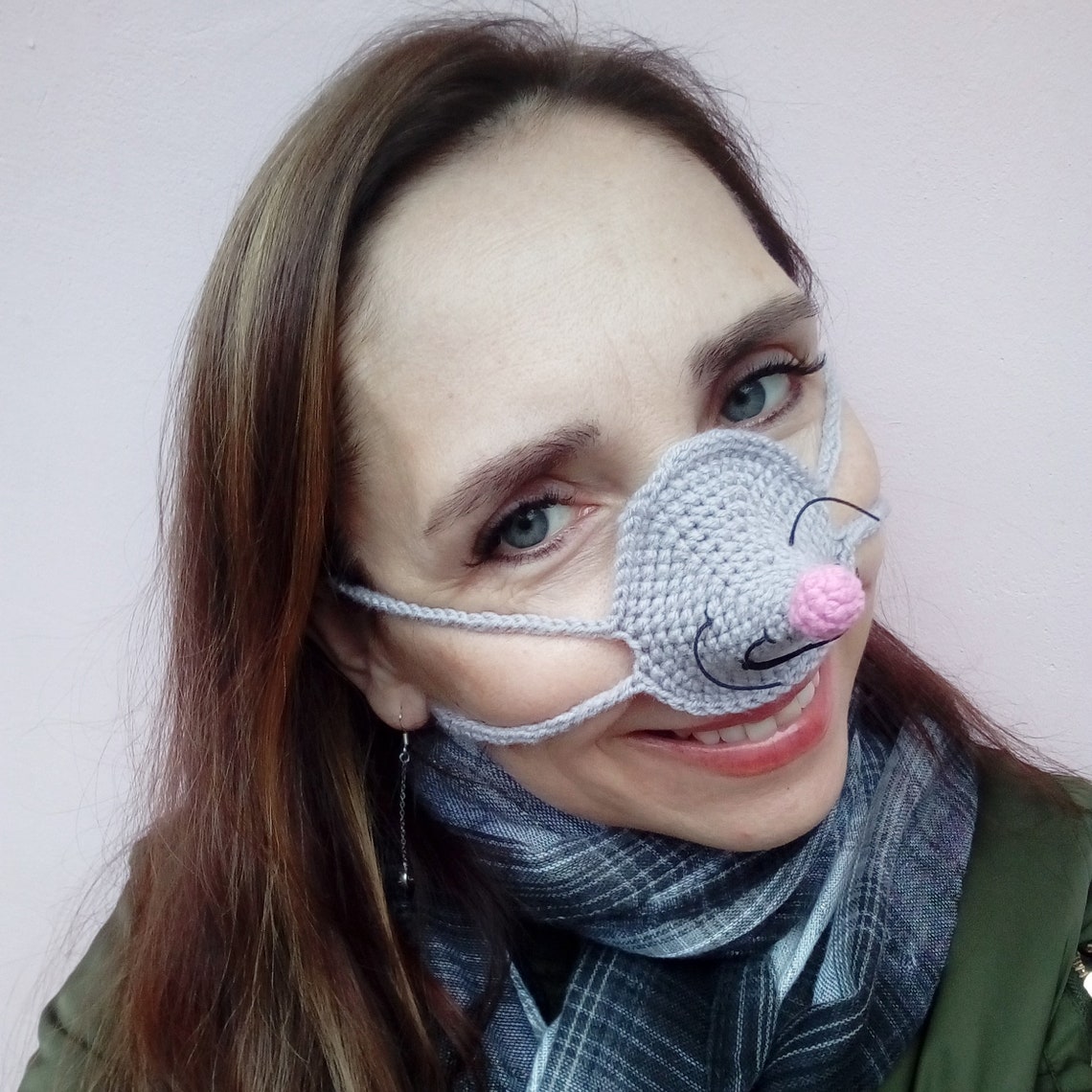 Mouse muzzle hat mask for nose funny nose warmer animals | Etsy