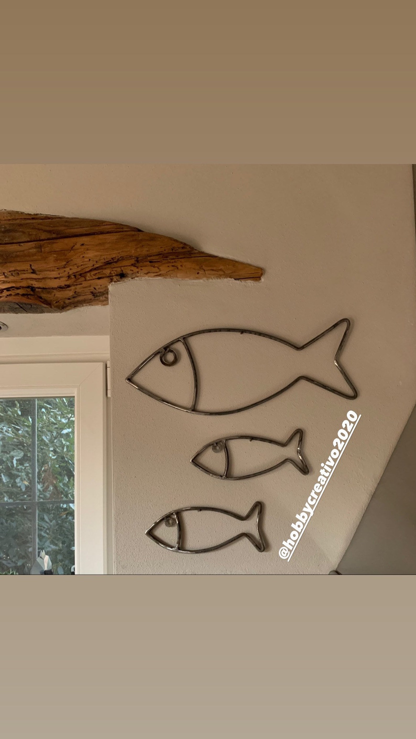 Decorative Hanging Fish Made of Wrought Iron, Metal, Iron, Wall Fish ...