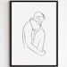 Couple Line Drawing Relationship Art Hug Art Embrace Print | Etsy